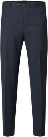 Selected Pantalon costume en laine m&eacute;lang&eacute;e