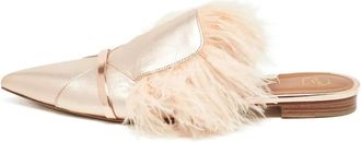 Malone Souliers Mules mit Federn - Gold