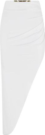 Elisabetta Franchi Femme, Jupes, Blanc, Taille: 40 FR Jupe Midi Asym&eacute;trique