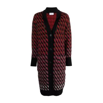 Ferragamo Rote Strickjacke - - Knitwear - Damen - Mehrfarbig - L