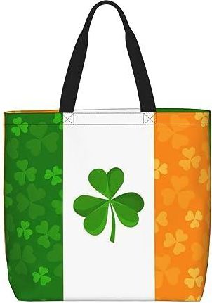 Generic Drapeau Irlandais Sac &Agrave; Bandouli&egrave;re L&eacute;ger Tote Bag R&eacute;utilisable Sac Fourre-Tout Pour Gym Voyage Universit&eacute;