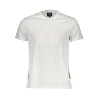 La Martina Crest Polo Player T-Shirt - - Tops - Herren - Wei&szlig; - L