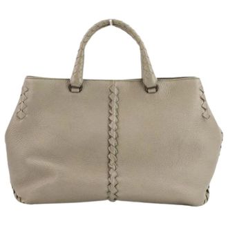 Bottega Veneta Sac &agrave; main en tissu Pre-owned - Femme - Pre-owned - Gris - Taille: ONE Size
