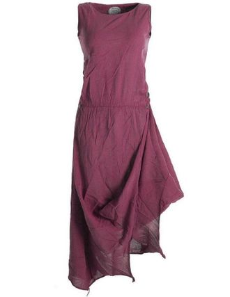 vishes Maxikleid &Auml;rmelloses Lagenlook Kleid zum Hochbinden Elfen, Hippie, Ethno, Goa Style