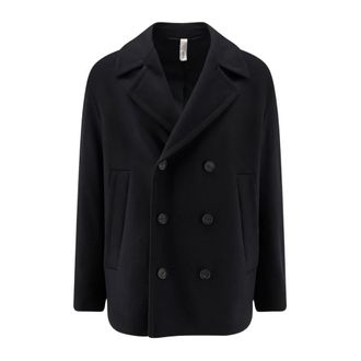 Hev&ograve; Double-Breasted Coats - - Coats - Herren - Schwarzk - S