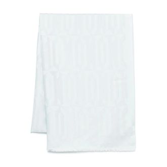 Lanvin Femme, Accessoires, Bleu, Taille: ONE Size Écharpe Jacquard à Motifs Bleus