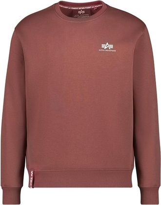 Alpha Industries Herren Pullover braun Baumwolle unifarben