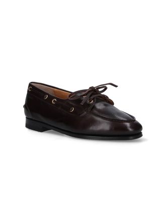 Bally Womens Flat Shoes Brown Buffalo