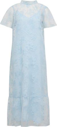 Comma Maxikleid Kleid Luftiges Organza-Kleid mit herausnehmbarem Unterkleid