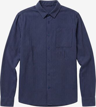 Knowledge Cotton Apparel Herren vegan Hemd Dune Regular Stripe Mehrfarbig Kariert