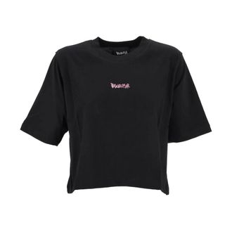 Disclaimer Crop Jersey Top Urbaner Stil - - Tops - Damen - Schwarzk - S