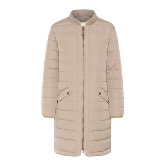Cream Femme, Manteaux, Beige, Taille: 38 FR Veste matelassée à rayures Silver Mink