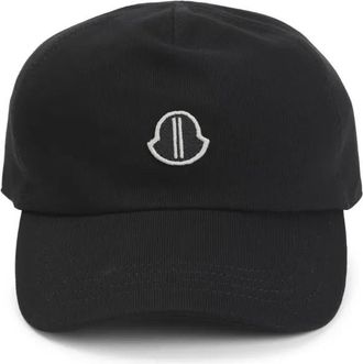 Moncler Caps & M&uuml;tzen - Moncler X Rick Owens Black Baseball Hat With Embro - Gr. ONE SIZE - in Schwarz - f&uuml;r Damen