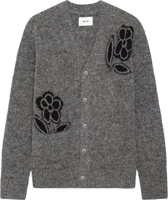 Nn.07 Kyle Alpaka Cardigan - - Knitwear - Herren - Grau - XL