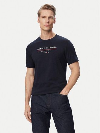 Tommy Hilfiger T-Shirt Brand Love MW0MW44359 Dunkelblau Regular Fit