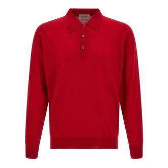 John Smedley Dorset Polo - Homme - Tops - Rouge - Taille: XL