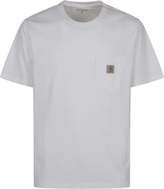 Carhartt Work in Progress Homme, Tops, Blanc, Taille: L S/S Pocket T-Shirt