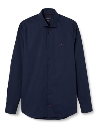 Tommy Hilfiger CORE CL FLEX POPLIN SF SHIRT Hemden Herren, Blau (Navy Blazer), 39W