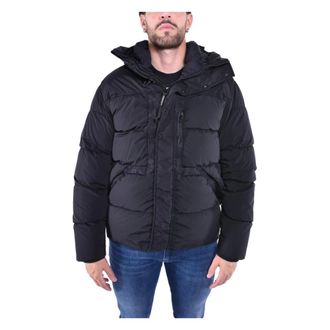 C.P. Company Nycra Mittlere Daunenjacke mit Kapuze - - Jackets - Herren - Schwarzk - S