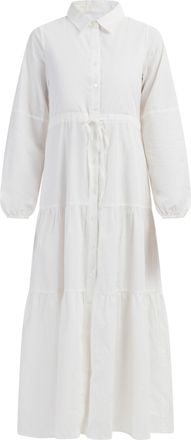 Usha Maxikleid aus Baumwolle Damen Wollwei&szlig;