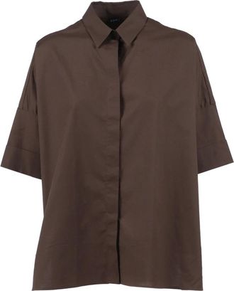 Fay Femme, Blouses et Chemises, Brun, Taille: 38 FR Camicia M 3/4