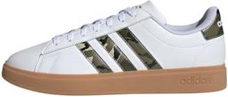 adidas Mens Chaussure Grand Court 2.0, Cloud White/Olive Strata/Putty Grey, 43 1/3