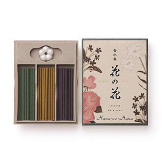 Nippon Kodo Hana-no-Hana Sortiment 30 Stäbchen (Rose, Lilie und Violett), japanische Qualitäts-Räucherstäbchen