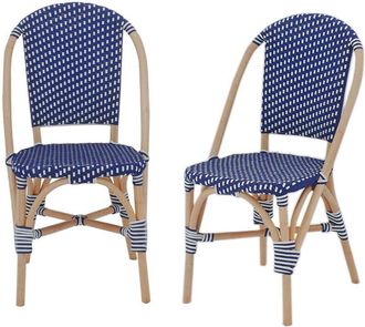 Sweeek 2er Set Bistrost&uuml;hle aus Rattan und Polyrattan