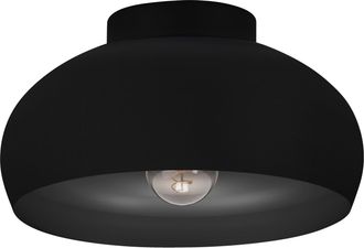 Eglo Deckenlampe Mogano 2, 1-flammige Deckenleuchte Industrial, Wohnzimmerlampe aus Metall in Schwarz, Flurlampe Decke, Deckenbeleuchtung mit E27 Fassung