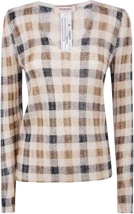 Twinset Pull À Col V - Beige