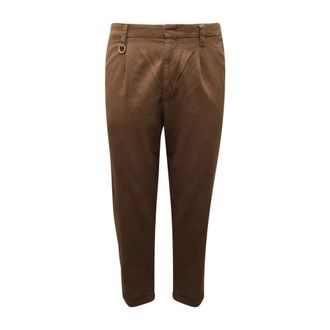 Paolo Pecora Homme, Pantalons, Brun, Taille: L Pantalon Coton/Lin, Modèle P23Ec1M