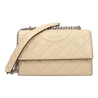 Tory Burch Leather Crossbody Bag - - Bags - Damen - Beige - ONE SIZE