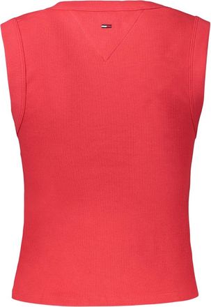 Tommy Hilfiger Logo-Embroidered Tank Top - Red