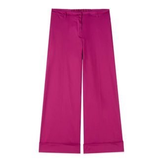 Oltre Baumwollmischung Cropped-Hose - - Trousers - Damen - Lila - S