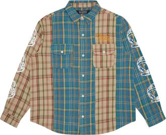 Billionaire Boys Club Homme, Chemises, Multicolore, Taille: S Chemise &agrave; carreaux avec impression casques Astro