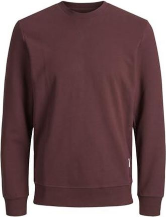 Jack & Jones Jack & Jones JJEBASIC Sweat &agrave; col Rond pour Homme, Manches Longues, Port Royale/REG, XXL, Rouge (Port Royale/Reg), XXL