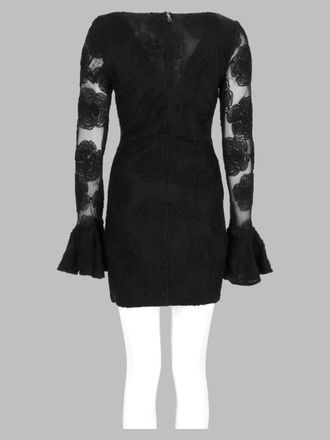 Rotate Floral Recycled Polyester Mini Dress - Black
