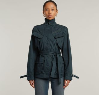 G-Star Chisel Belted Field Jacke - Dunkelblau - Damen