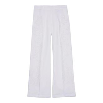 Ermanno Scervino Ma&szlig;geschneiderte Leinenhose - - Trousers - Damen - Wei&szlig; - XS