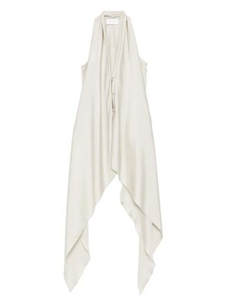 Christian Wijnants Asymmetrisches Neckholder-Top - Weiß