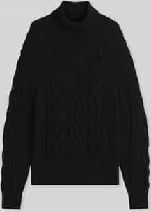 HUGO BOSS Rollkragenpullover mit markantem Zopfstrick Scanlon