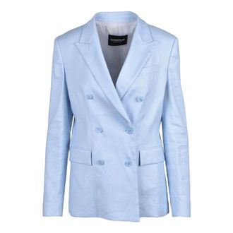 Dondup Femme, Vestes, Bleu, Taille: 42 FR Doppiopetto Blazer