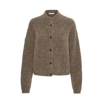 Gestuz Alpaka Wolle Kurz Strickjacke - - Knitwear - Damen - Braun - 2XS