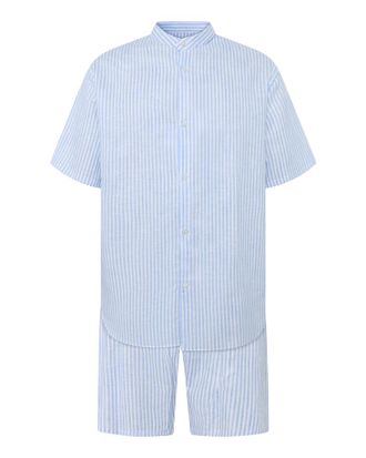 Novila Kurzer und leichter Pyjama aus einem Leinen-Baumwoll-Mix in