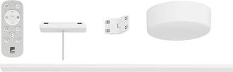 Eglo Niedervolt Schienensystem Track Plus, erweiterbares Set mit Fernbedienung, Starterset Schienenleiste für Wand und Decke, Kunststoff in Weiß, L 95 cm