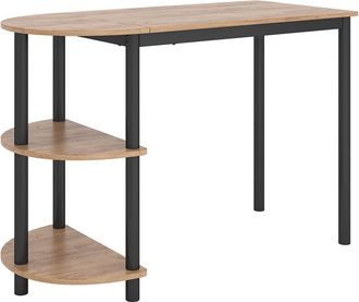Vicco K&uuml;chentisch Freetown, Goldkraft Eiche/Schwarz, 110 x 50 cm mit offene Ablagen Vicco