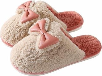 Generic Pantoufles dhiver pour homme et femme - Légères et douillettes - En feutre - Antidérapantes - Confortables - En coton - Légères - Fermées - Pour lexté