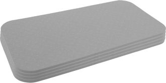 NUOBESTY 4 Teiliges Nähmaschinen Stummschaltpad rutschfeste Nähmaschinenmatte Nähmaschinen Vibrationspad Hochleistungs Pedalmatte rutschfeste Vibrationsmatte