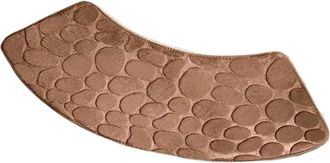 Generic Gebogene Badezimmermatte, verdickter Duschraum, saugf&auml;hige T&uuml;r, Toilette, rutschfest, schmutzabweisend, Eingang(Coffee)