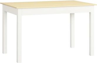 HOMCOM Table de Salle &agrave; Manger Design Moderne Bicolore avec Grand Plateau 4-6 Personnes en Bois dim. 119L x 70l x 75H cm - en Bois